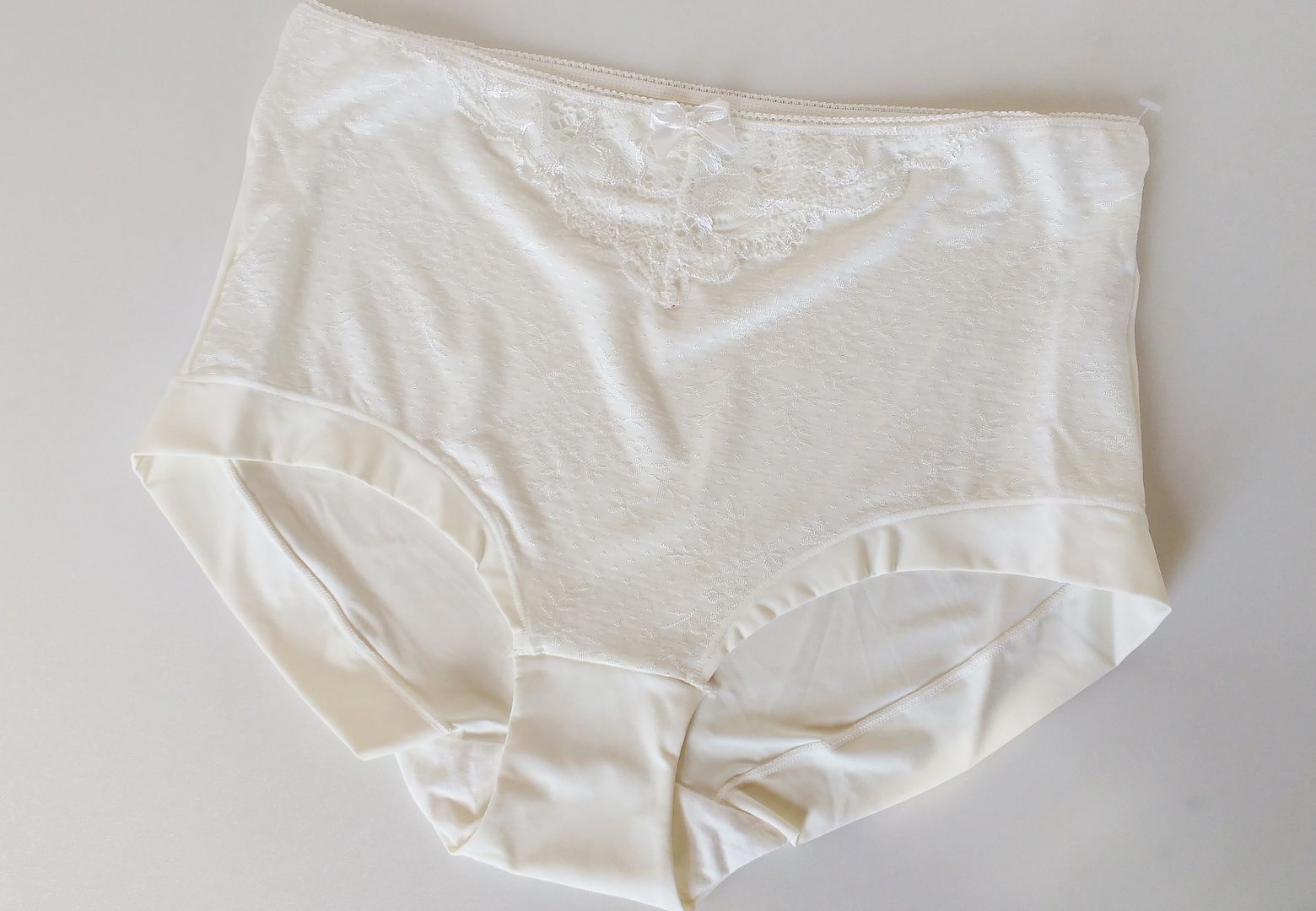 Silky Ivory High Waist Buttery Microfibre Panties Full Brief Knickers