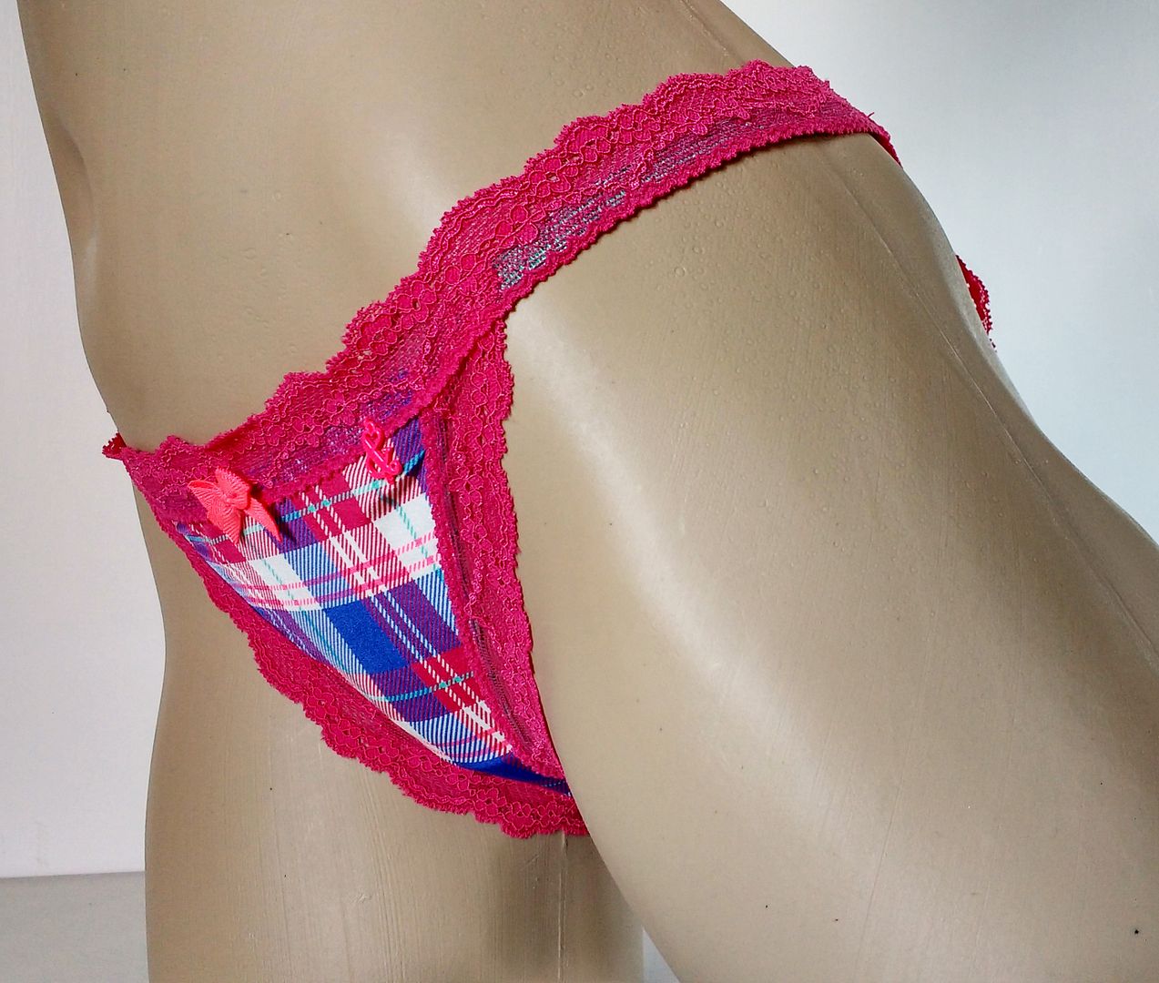 silky-pink-tartan-check-string-bikini-panties-tanga-lace-trim-knickers