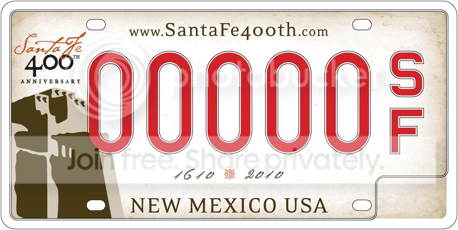 New Mexico Licence Plates (Santa Fe 400) (DMV, designers, town) - (NM ...