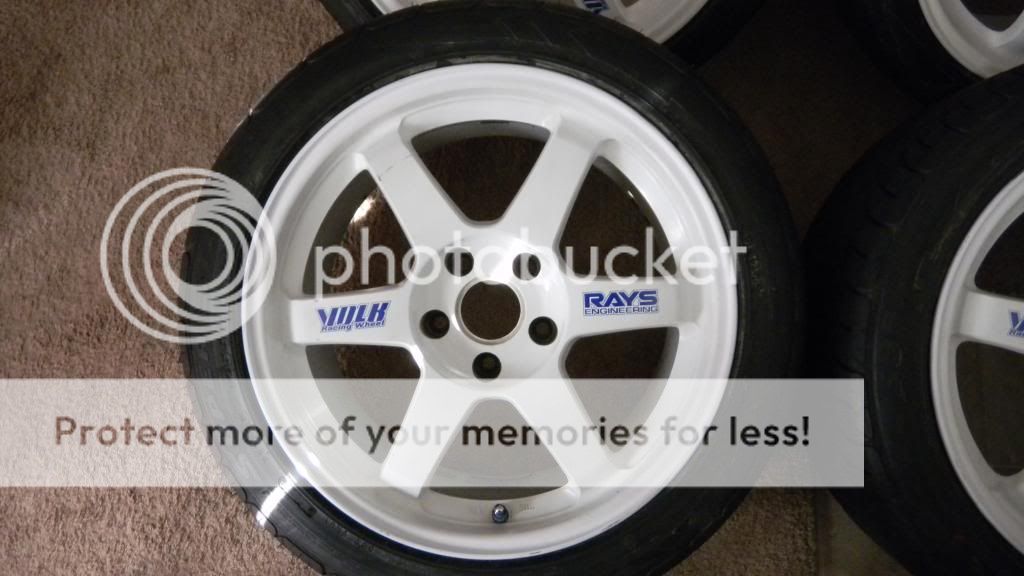 Volks/Rays TE37 White Edition Staggered with New Tires ...