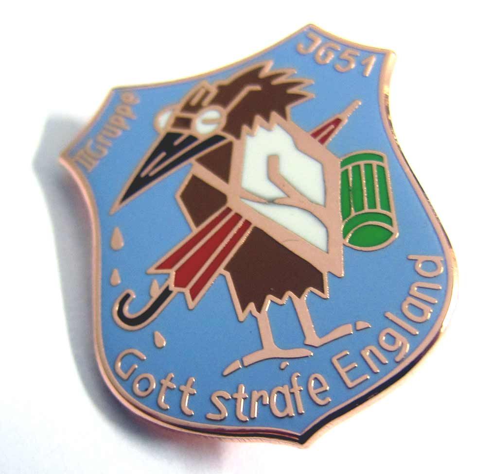 Luftwaffe Cap Badge JG51 WW2 Jagdgeschwader 51 (51st Fighter Wing) II ...