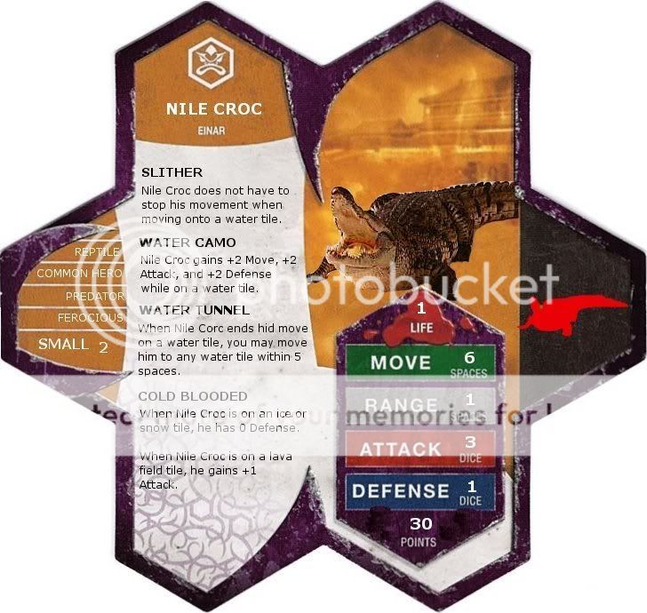 Nile Croc card | Heroscapers